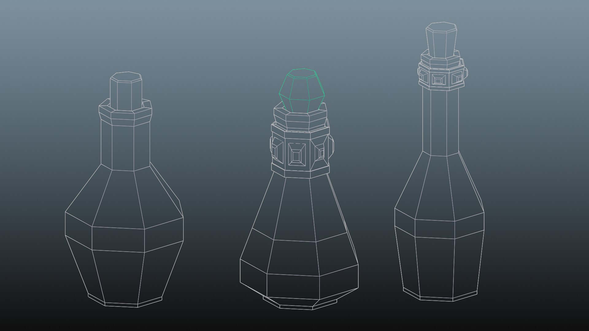 Magic Potion Bottles Low Poly Game Assets 3D Model - TurboSquid 1996632