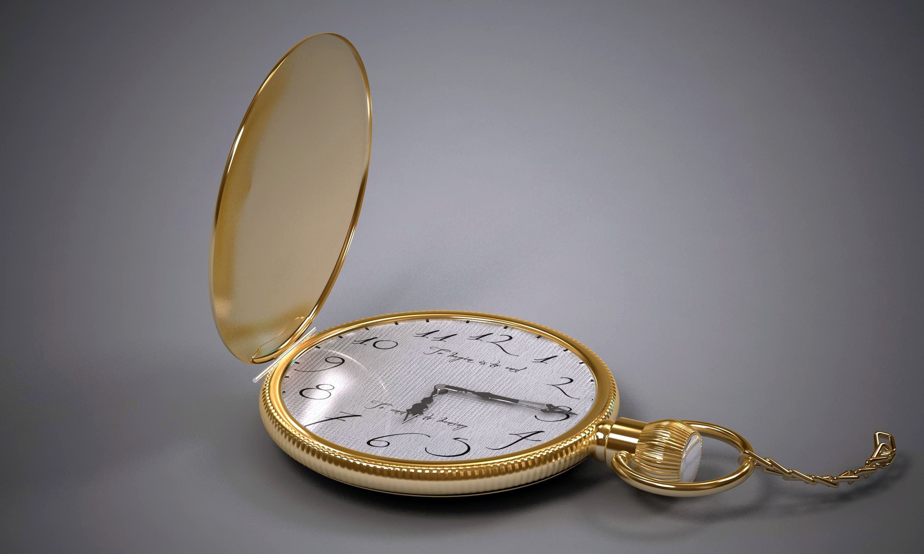 3d Gold Watch Model