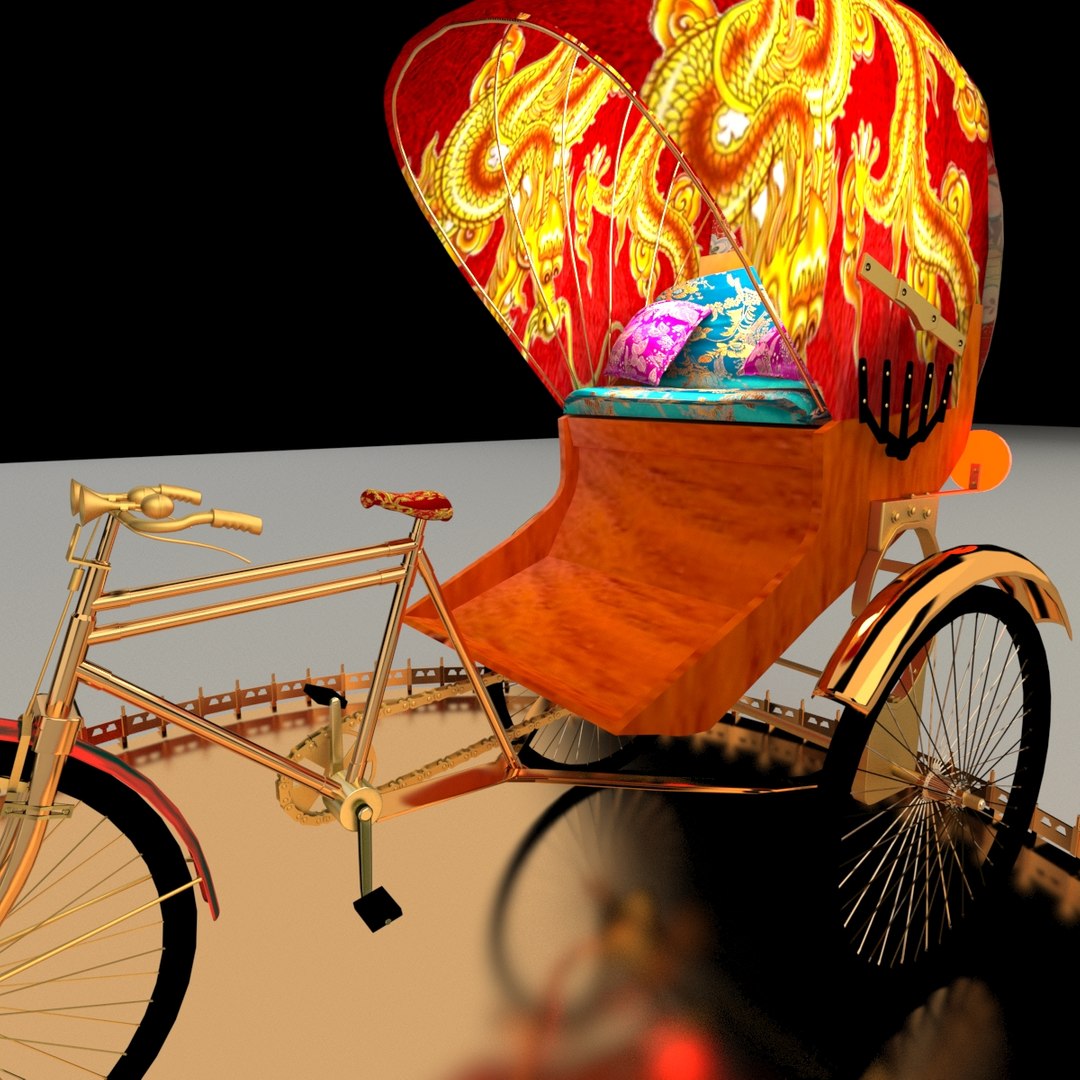 Chinese Rickshaw 3D Model - TurboSquid 1570041