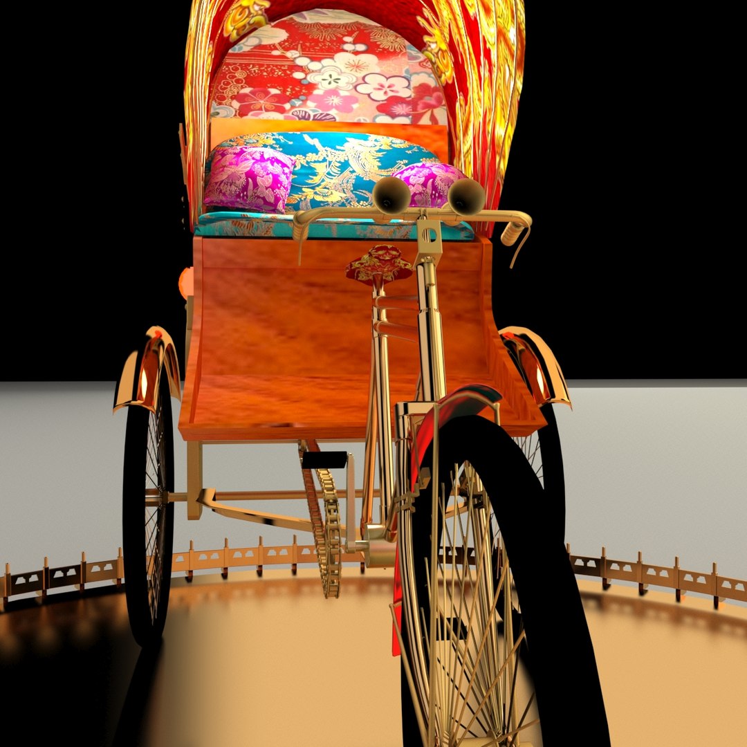 Chinese Rickshaw 3D Model - TurboSquid 1570041