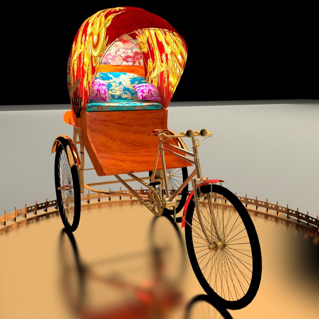 Chinese Rickshaw 3D Model - TurboSquid 1570041