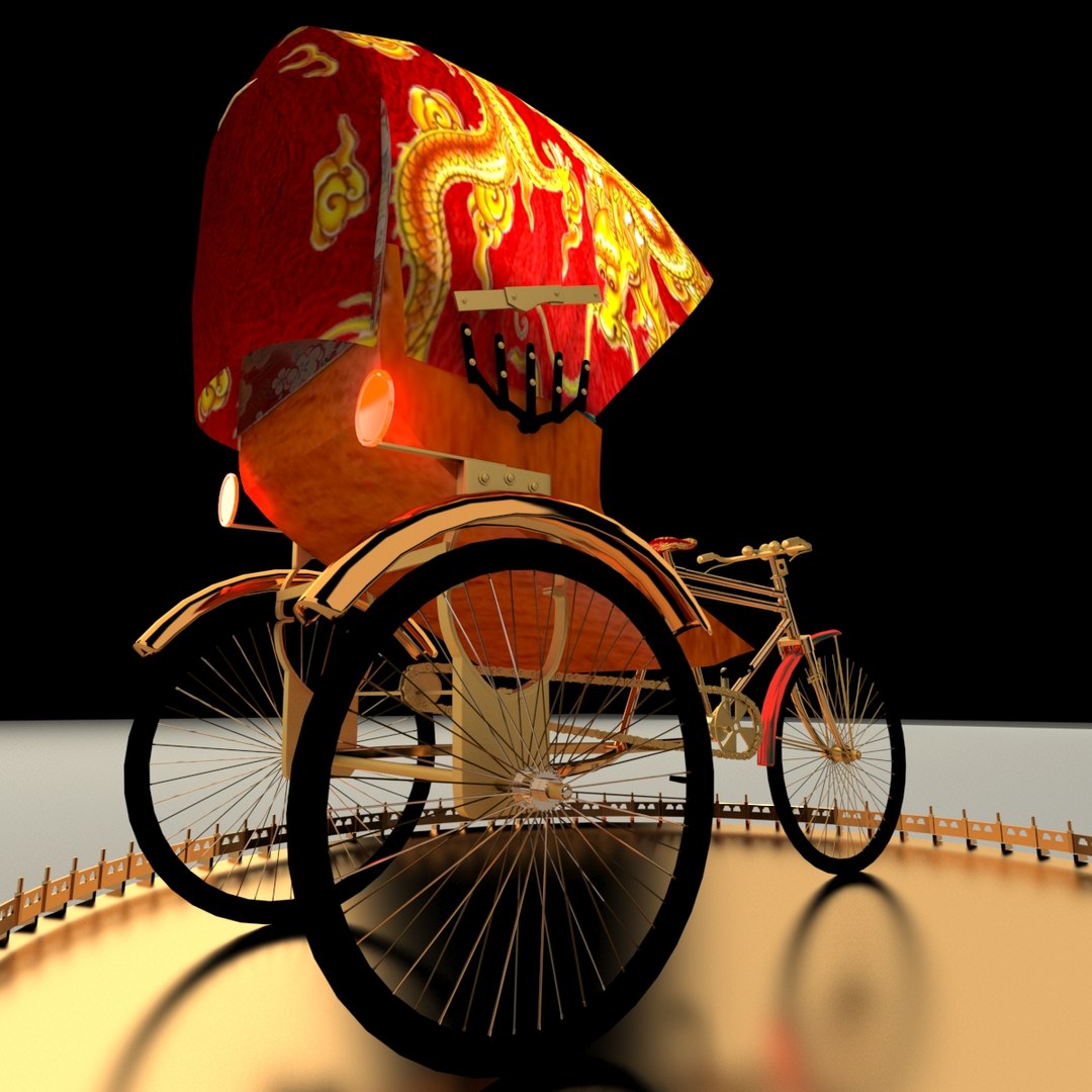 Chinese Rickshaw 3D Model - TurboSquid 1570041