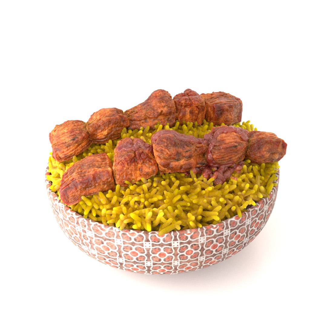 3D Chicken And Rice - TurboSquid 2297593