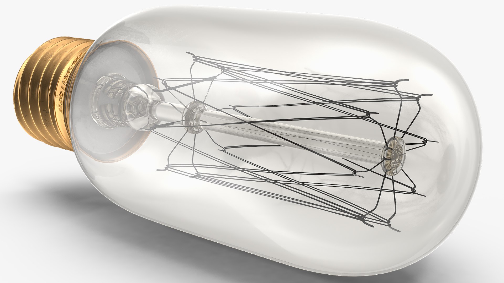 3D vintage edison fat tube - TurboSquid 1640196