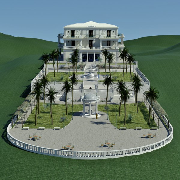 3d model of palace terrace garden