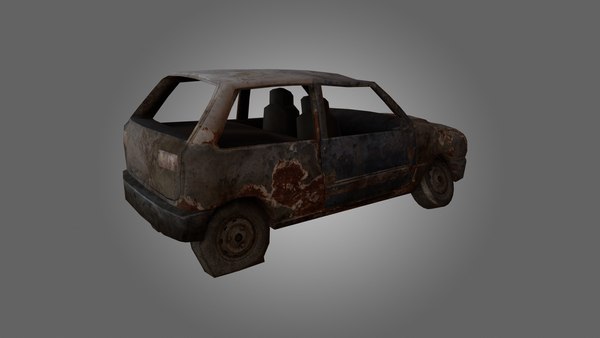 modèle 3D de Épave de voiture Low-Poly - TurboSquid 1234248