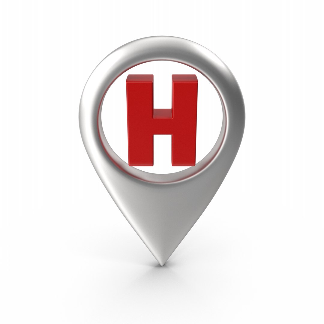 Hospital Marker Silver 3D Model - TurboSquid 2317270
