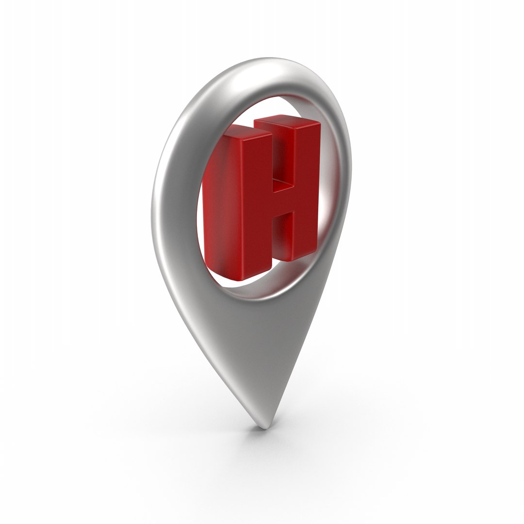 Hospital Marker Silver 3D Model - TurboSquid 2317270