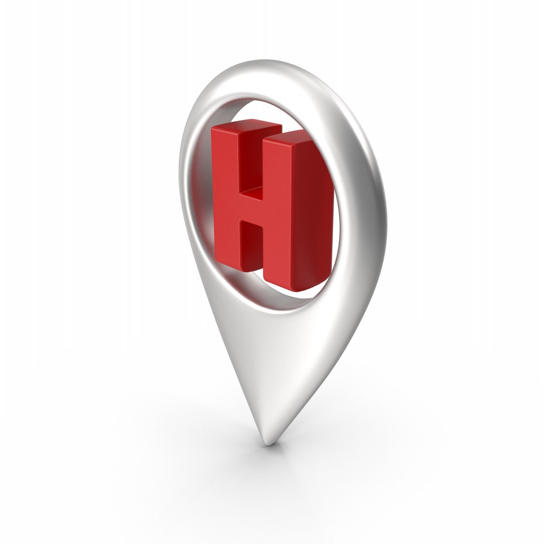 Hospital Marker Silver 3D Model - TurboSquid 2317270