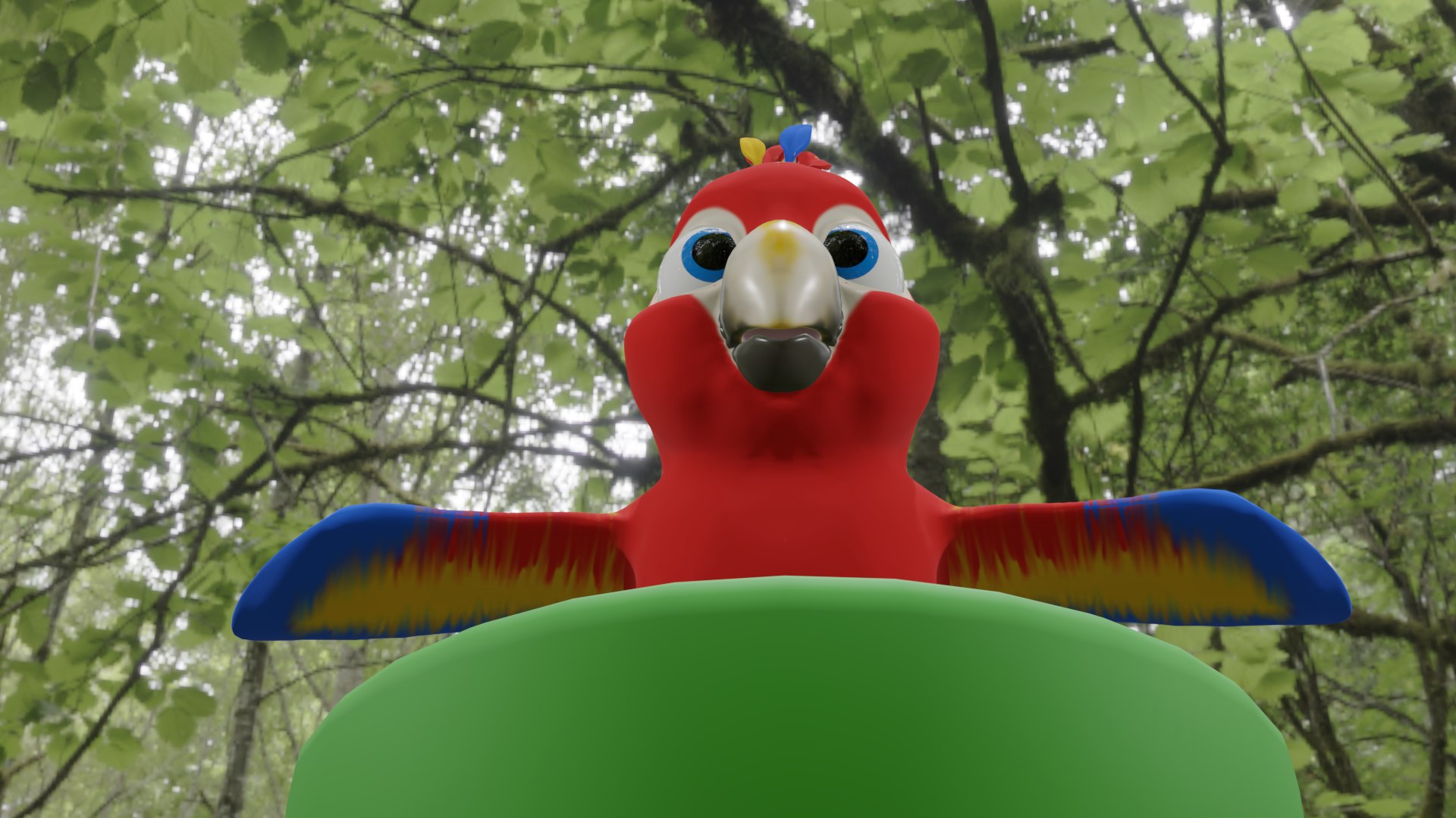 3D Parrot Ari Cartoon - No Rig Model - TurboSquid 2339815