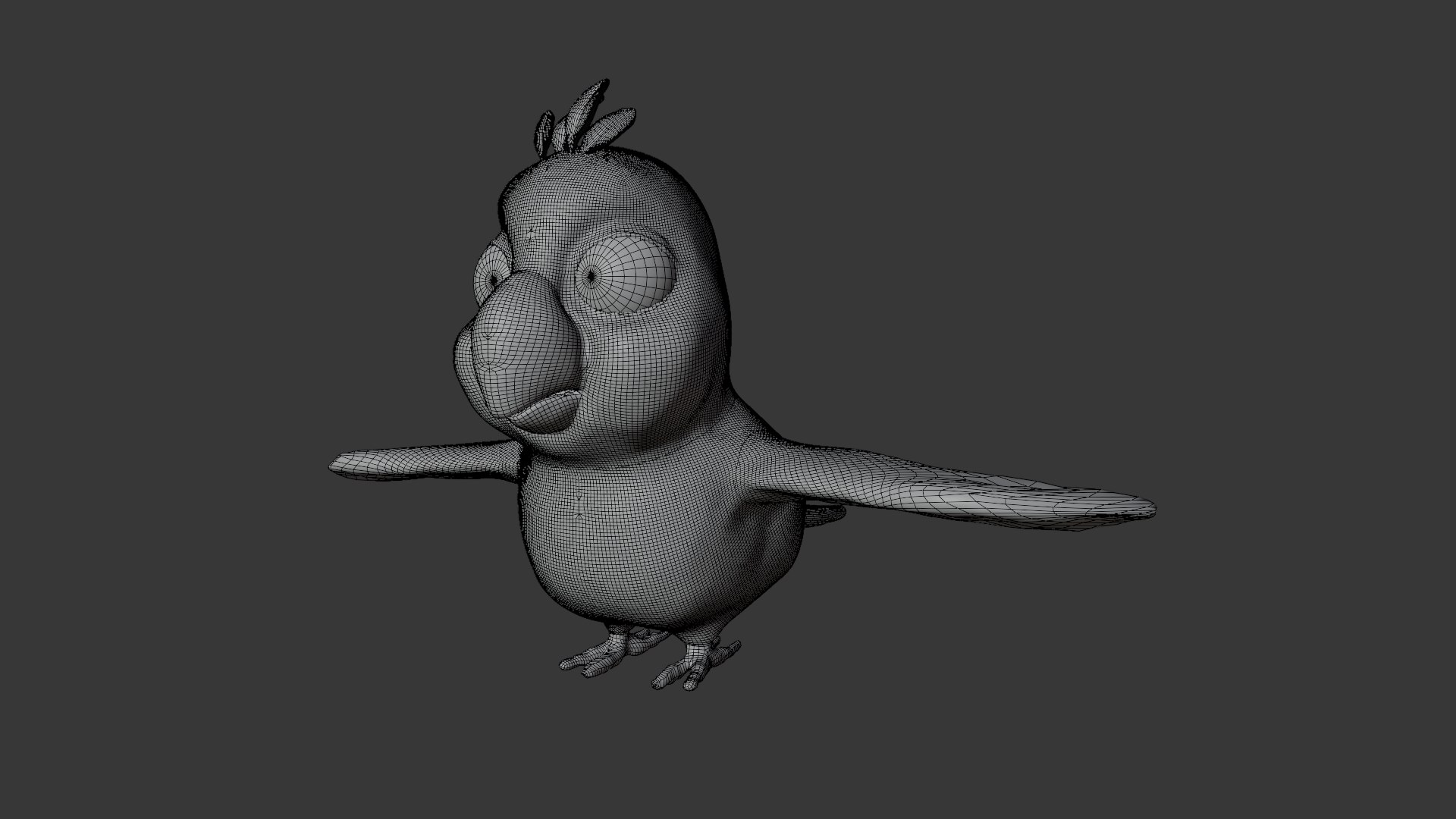 3D Parrot Ari Cartoon - No Rig Model - TurboSquid 2339815
