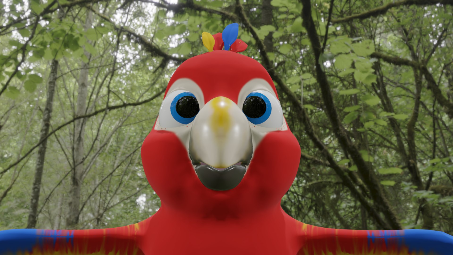 3D Parrot Ari Cartoon - No Rig Model - TurboSquid 2339815