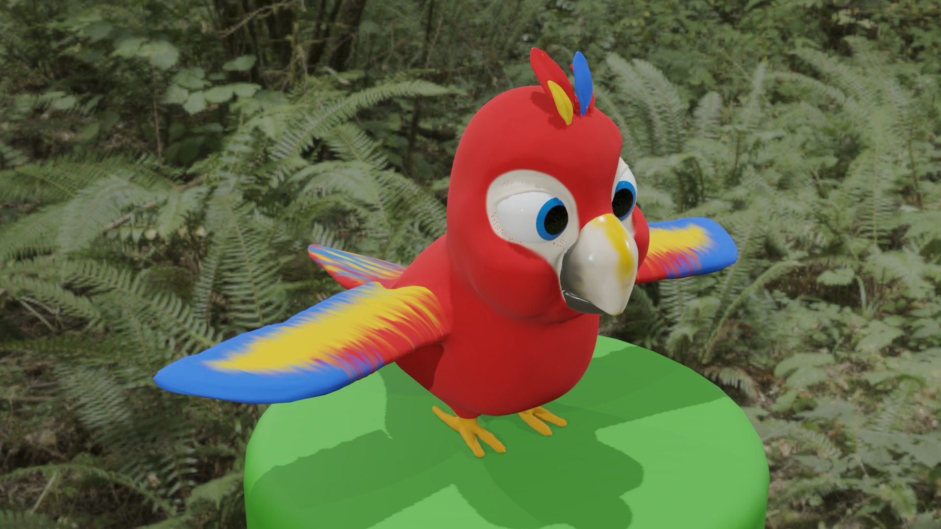 3D Parrot Ari Cartoon - No Rig Model - TurboSquid 2339815