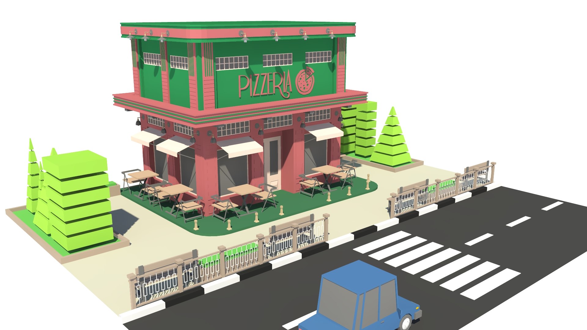 Pizzeria 01 Model - TurboSquid 1421520