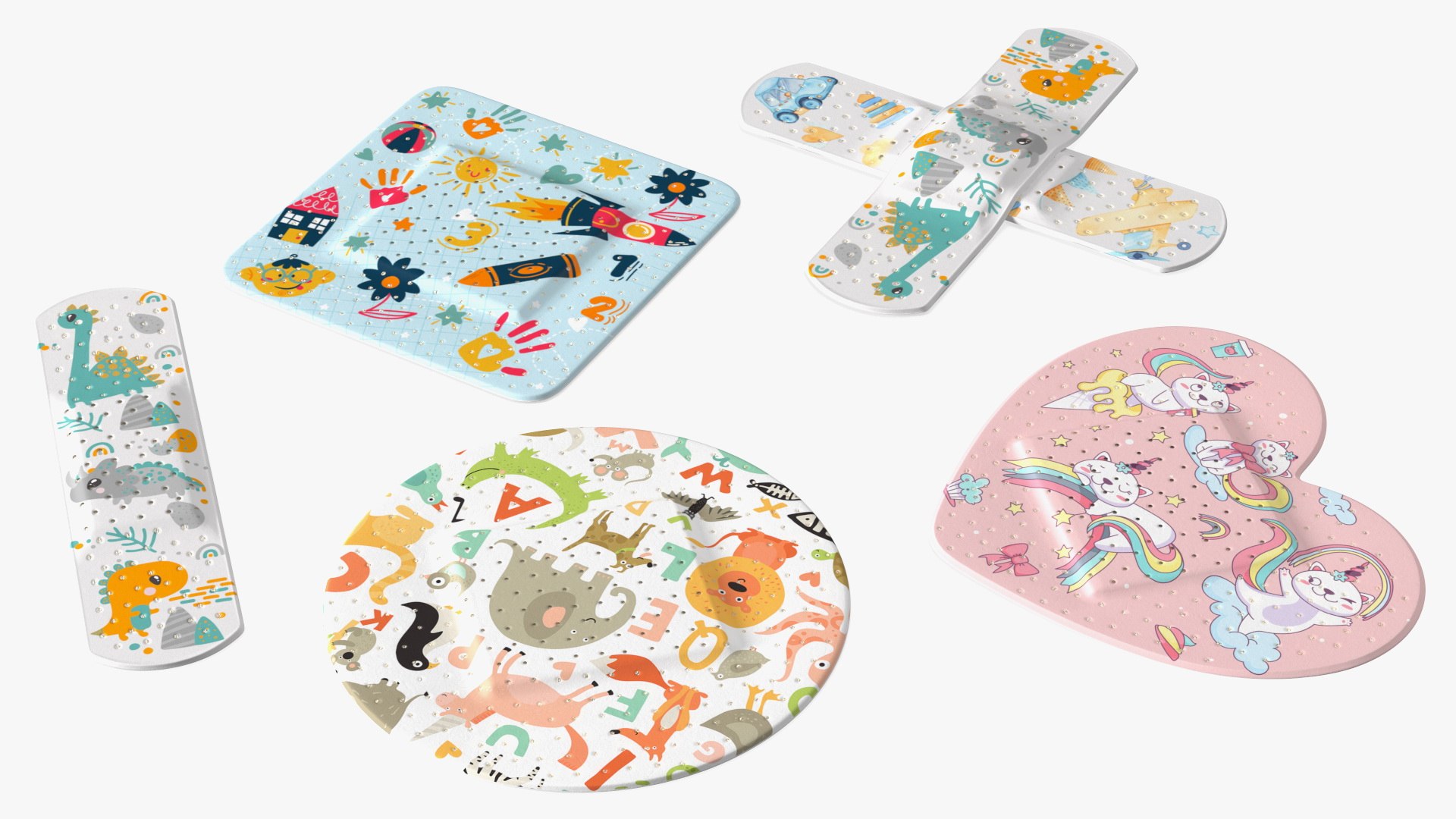 3D Model Band Aids Set For Kids - TurboSquid 1935092