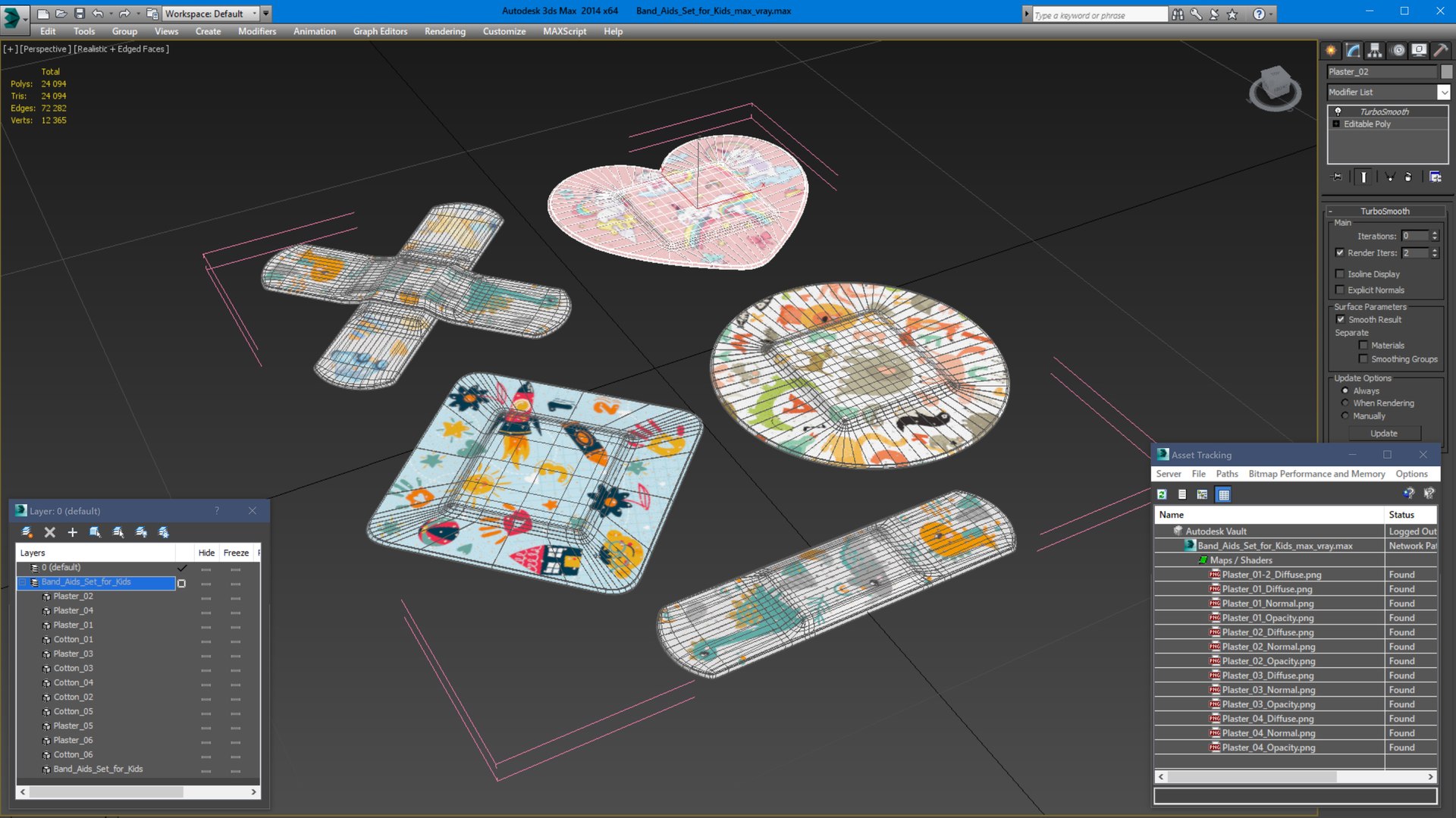 3D Model Band Aids Set For Kids - TurboSquid 1935092