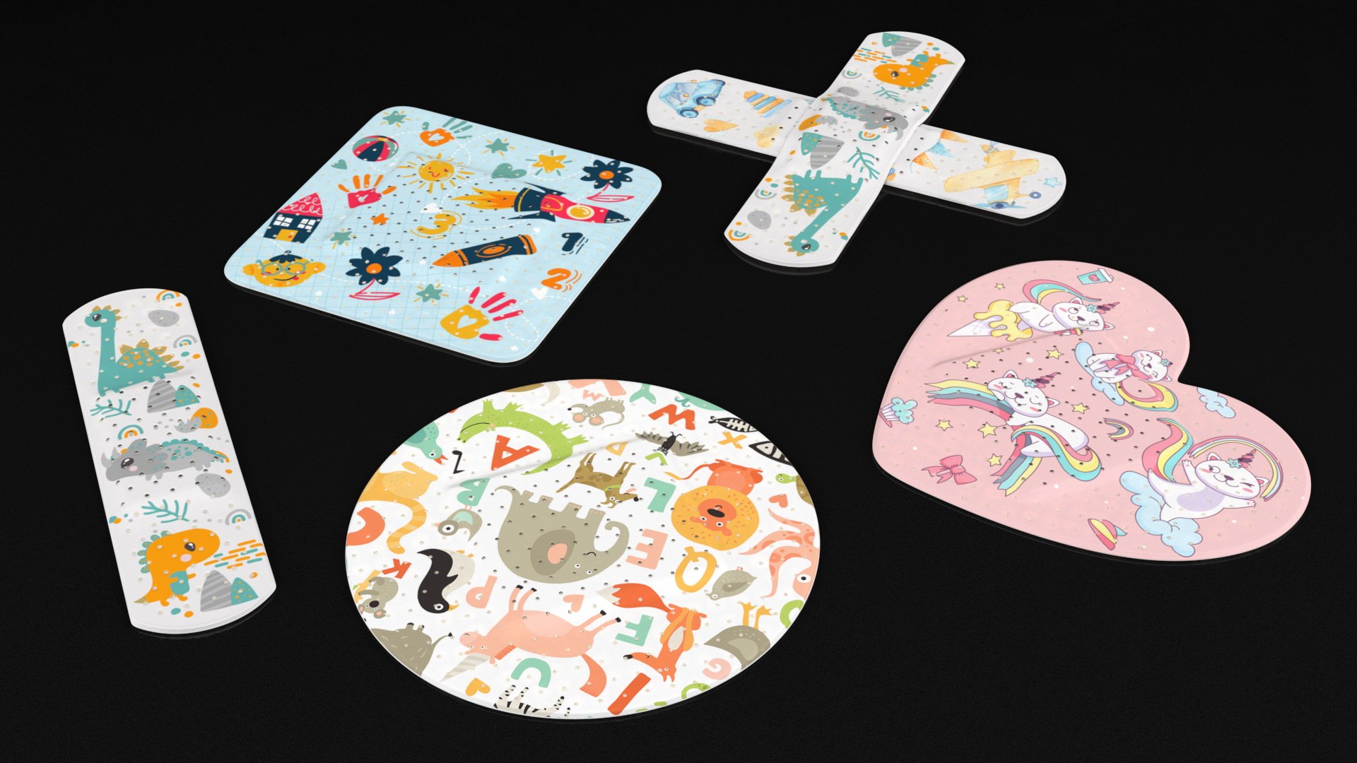 3D model Band Aids Set for Kids - TurboSquid 1935092