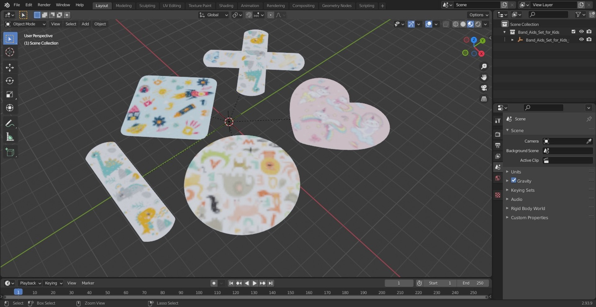 3D Model Band Aids Set For Kids - TurboSquid 1935092