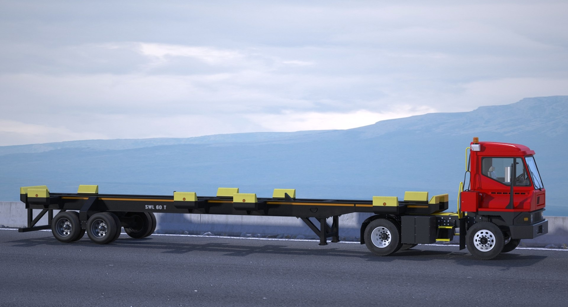 Free 3D terminal tractor semi trailer - TurboSquid 1398442