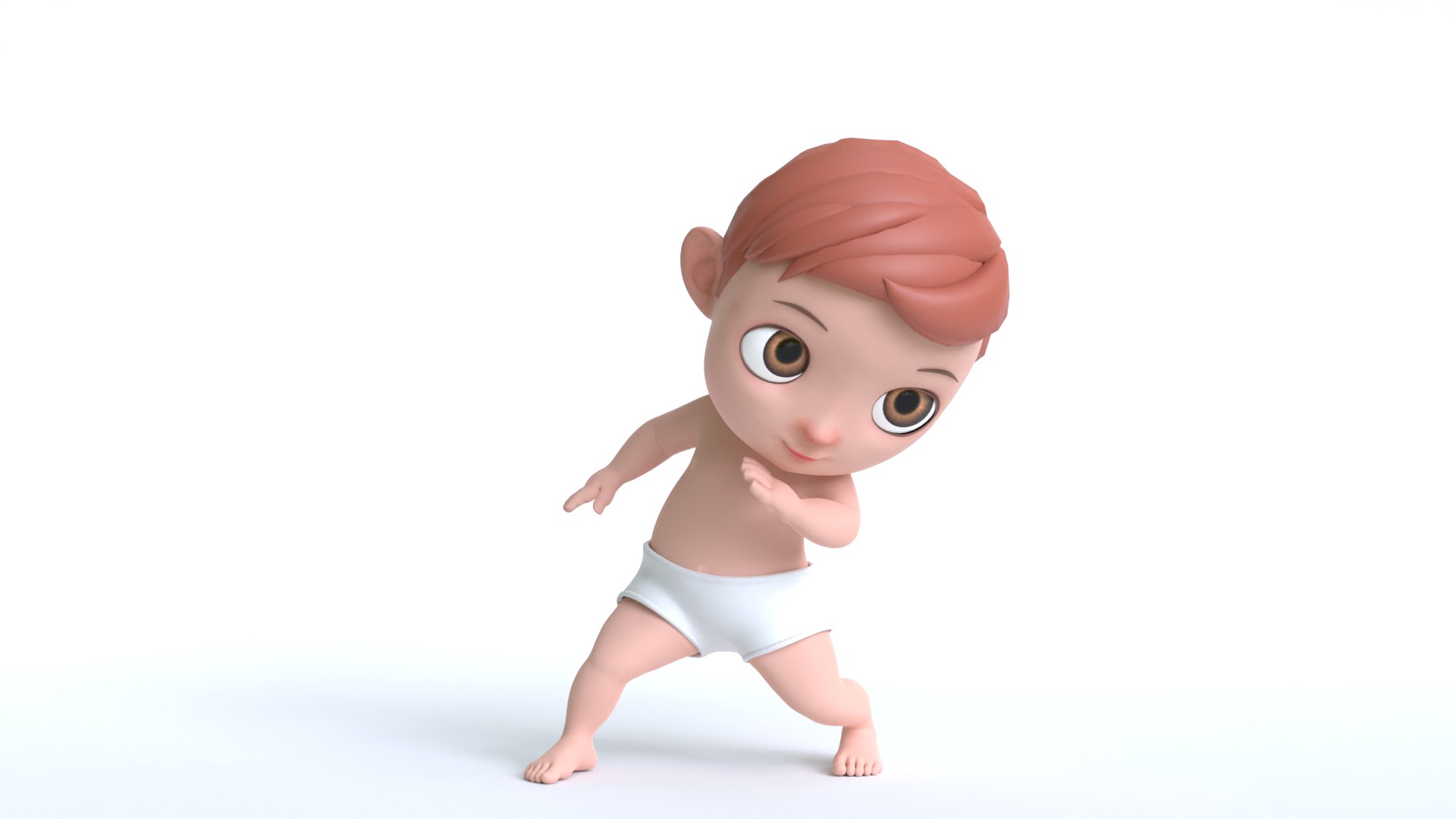 Cartoon baby boy 3D model - TurboSquid 1644349