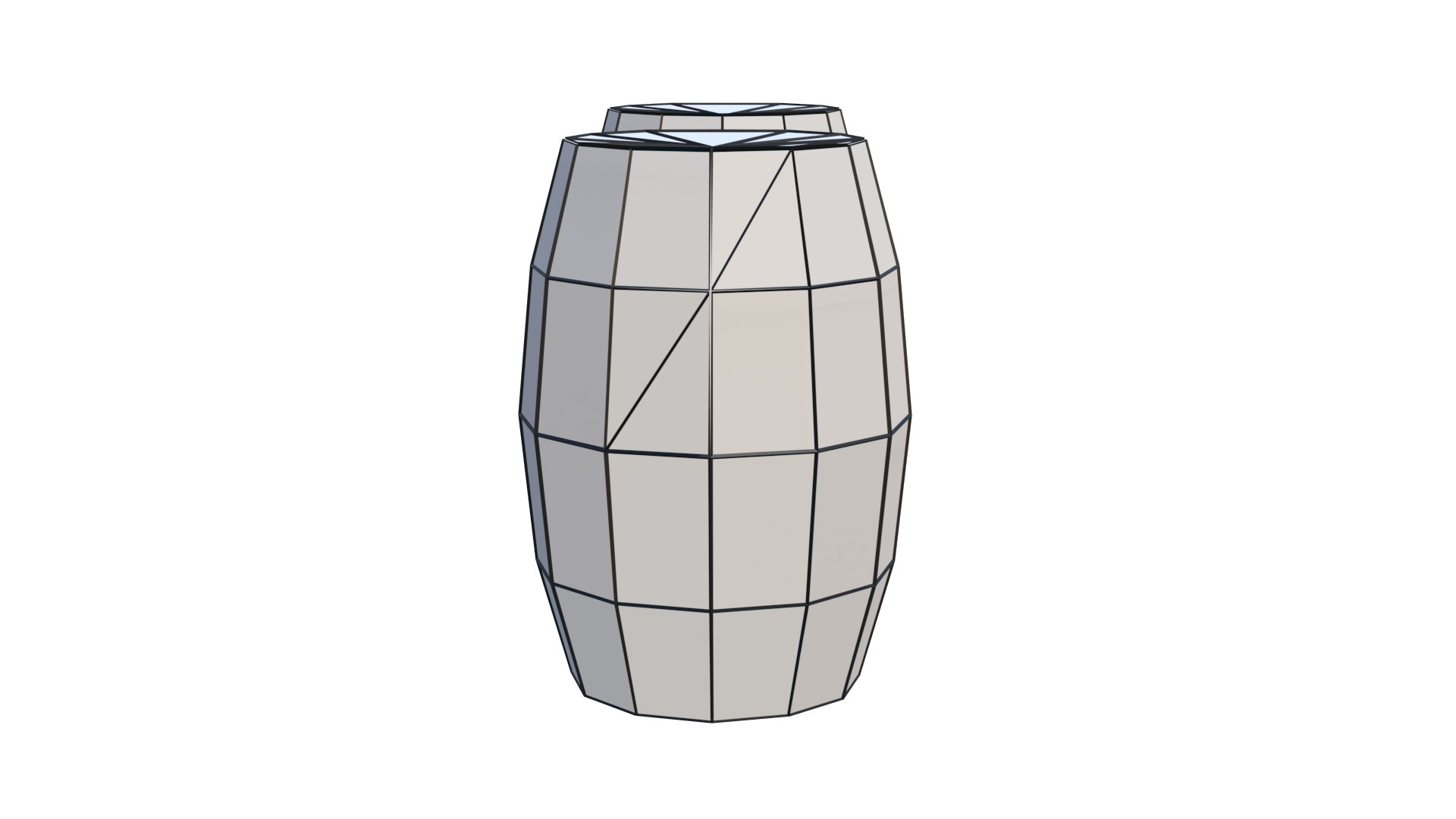 3D Low Poly Two Wooden Barrels 3D Model - TurboSquid 2301035