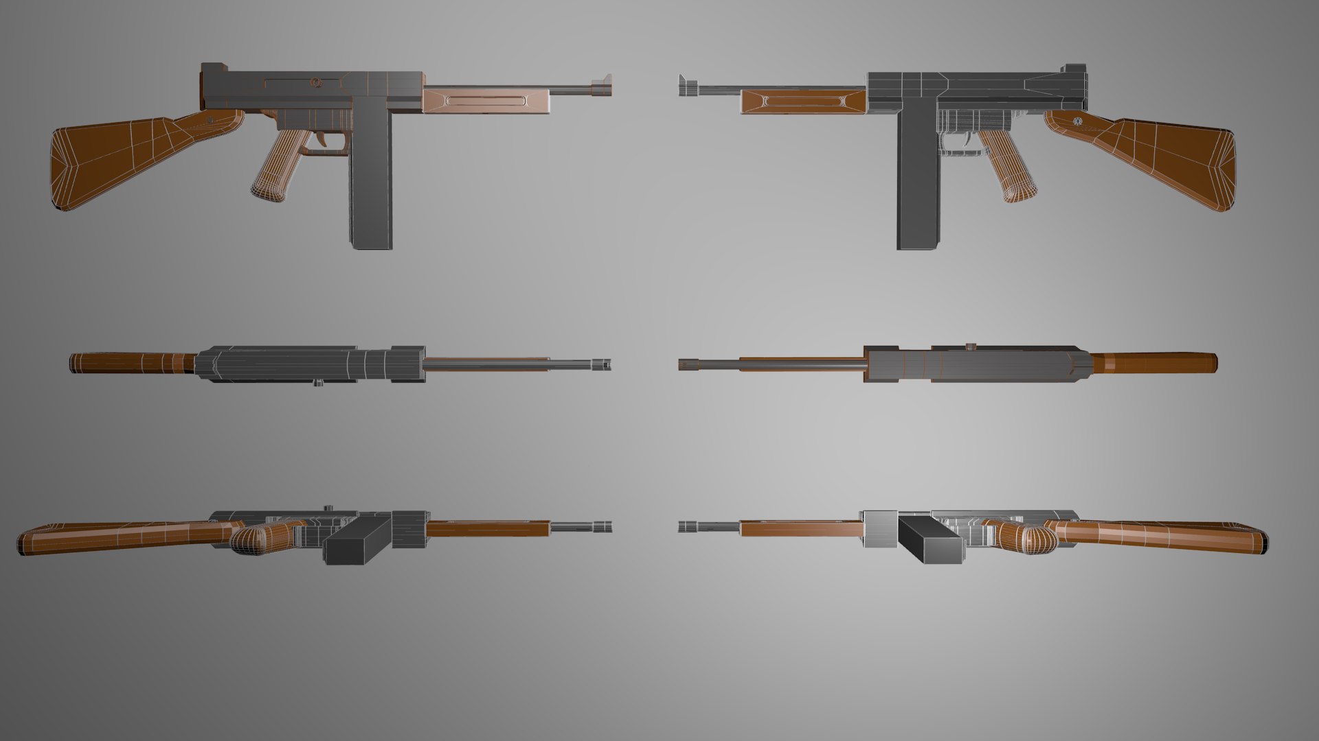 Low Poly Thompson 3D model - TurboSquid 1831561