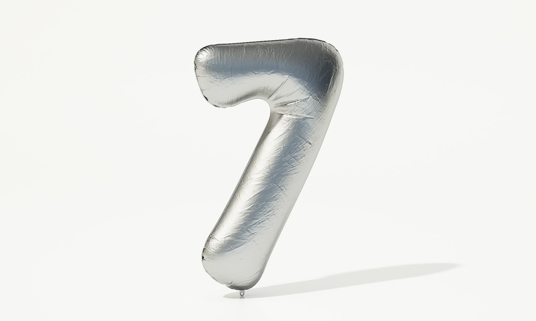 3D foil balloon digit seven - TurboSquid 1331529