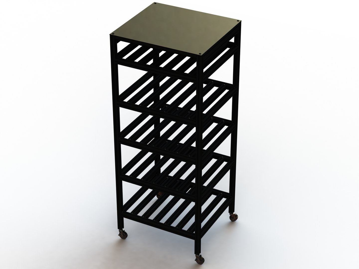 3D Aluminum Mobile Utility Rack - TurboSquid 2156736