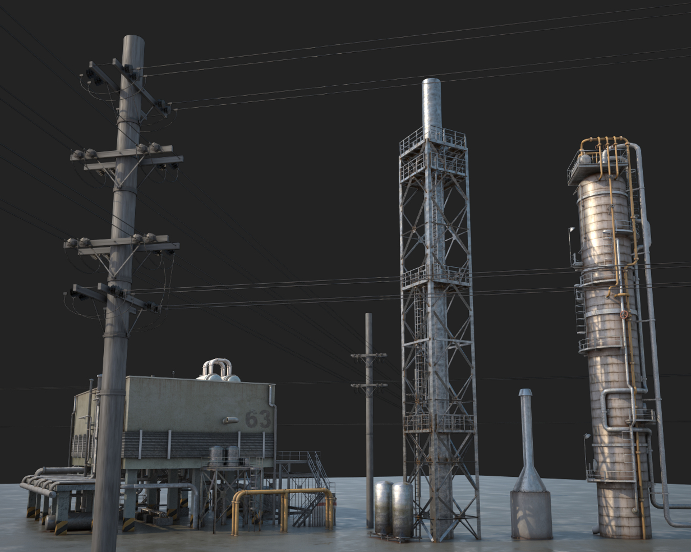 mega refinery 3d max