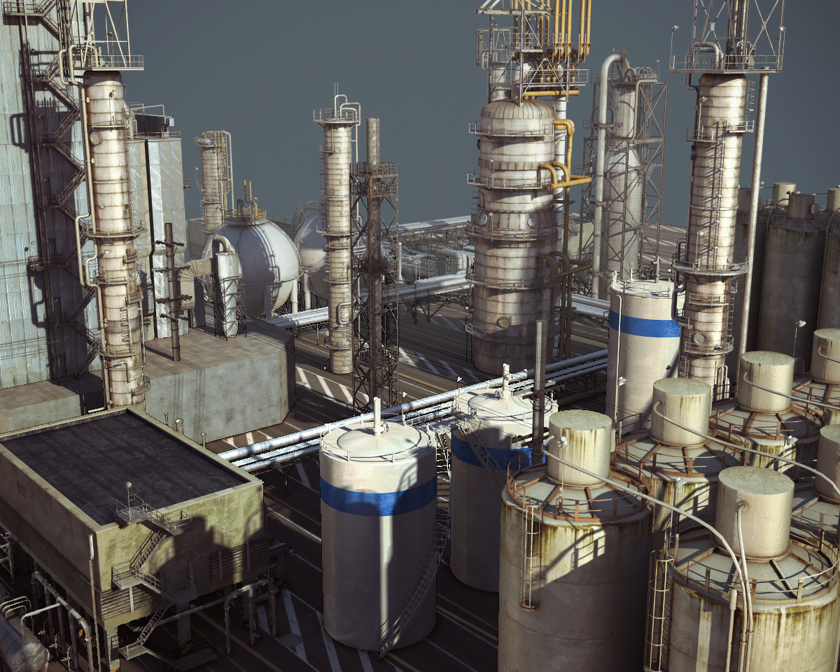 mega refinery 3d max