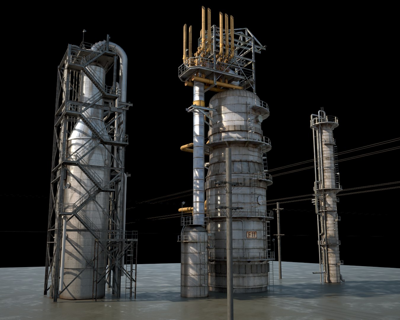 Mega Refinery 3d Max