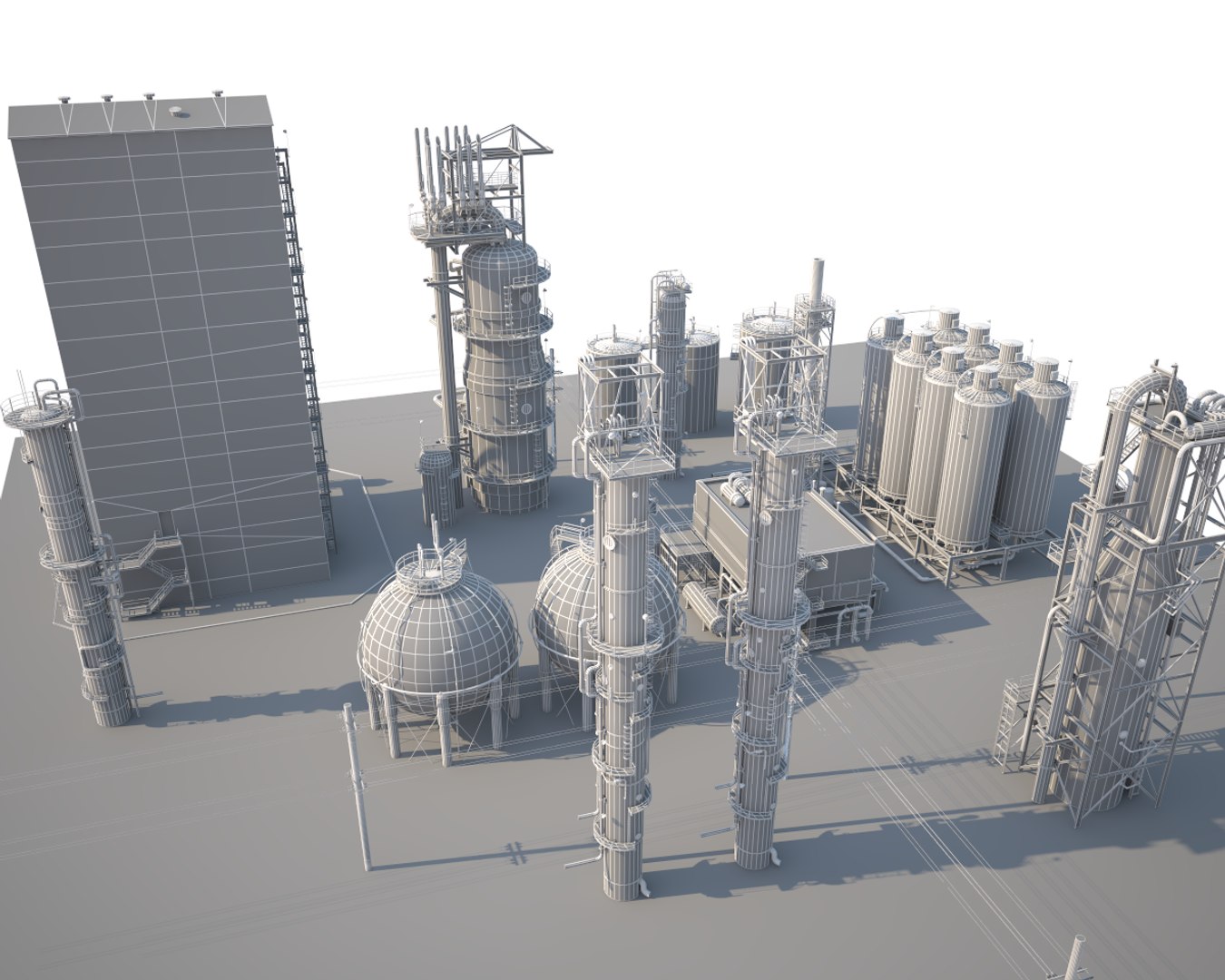 Mega Refinery 3d Max