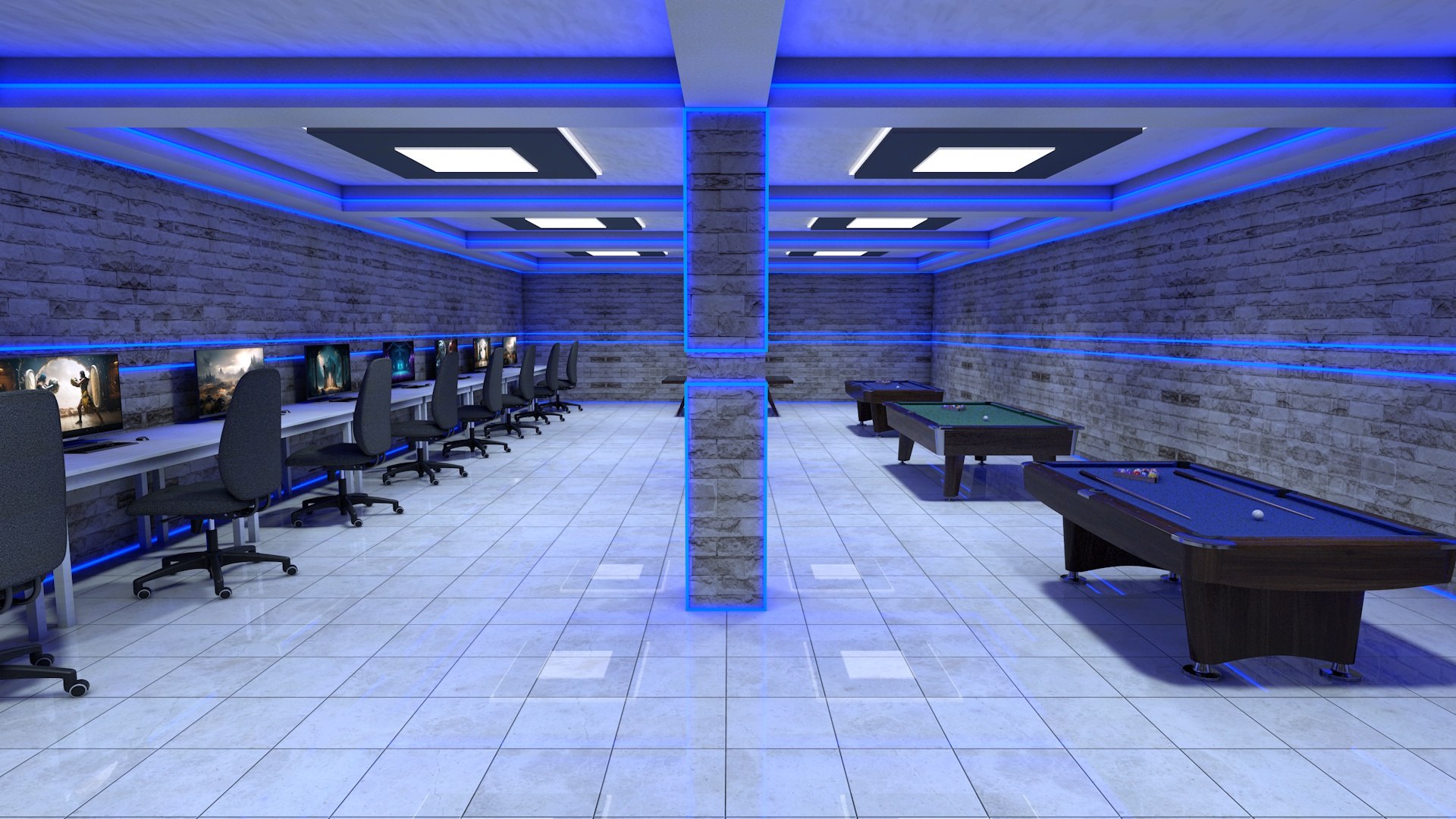 3D Gaming Cafe 2 - TurboSquid 2199459