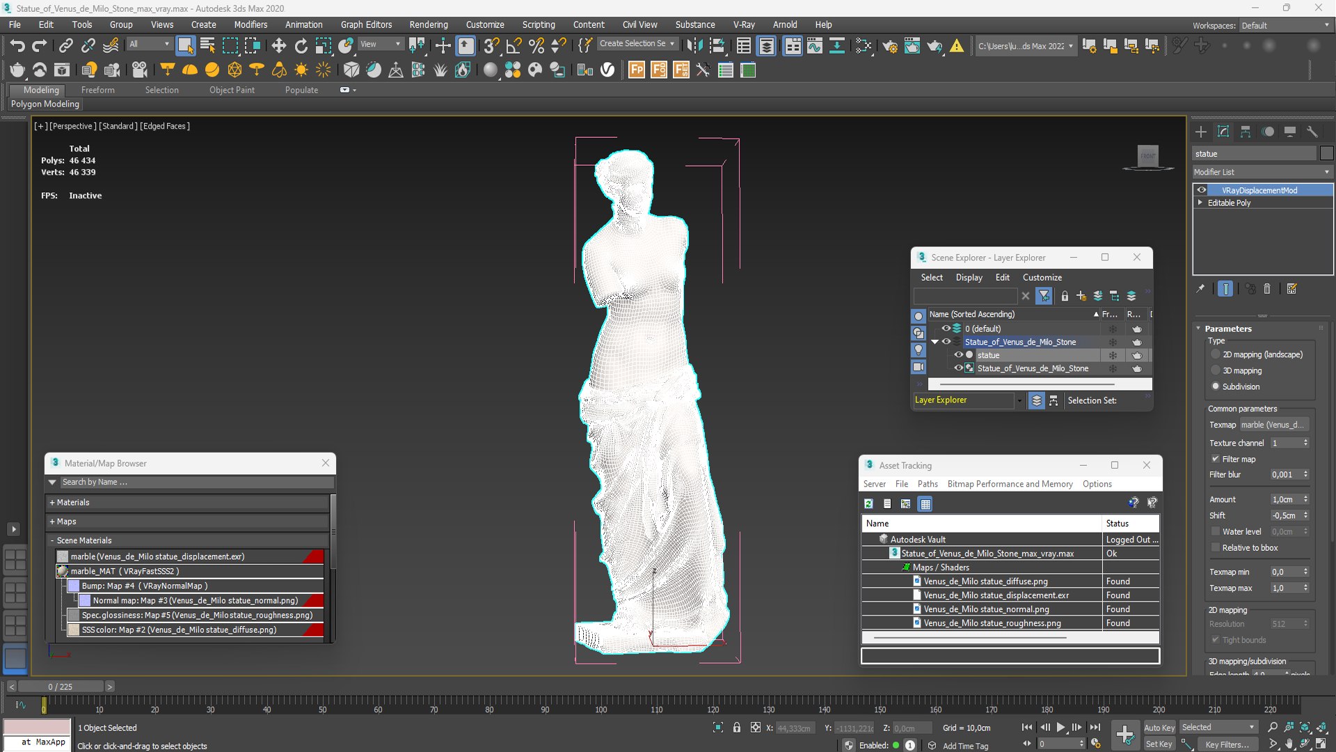 Statue Of Venus De Milo Stone 3D Model - TurboSquid 2280221
