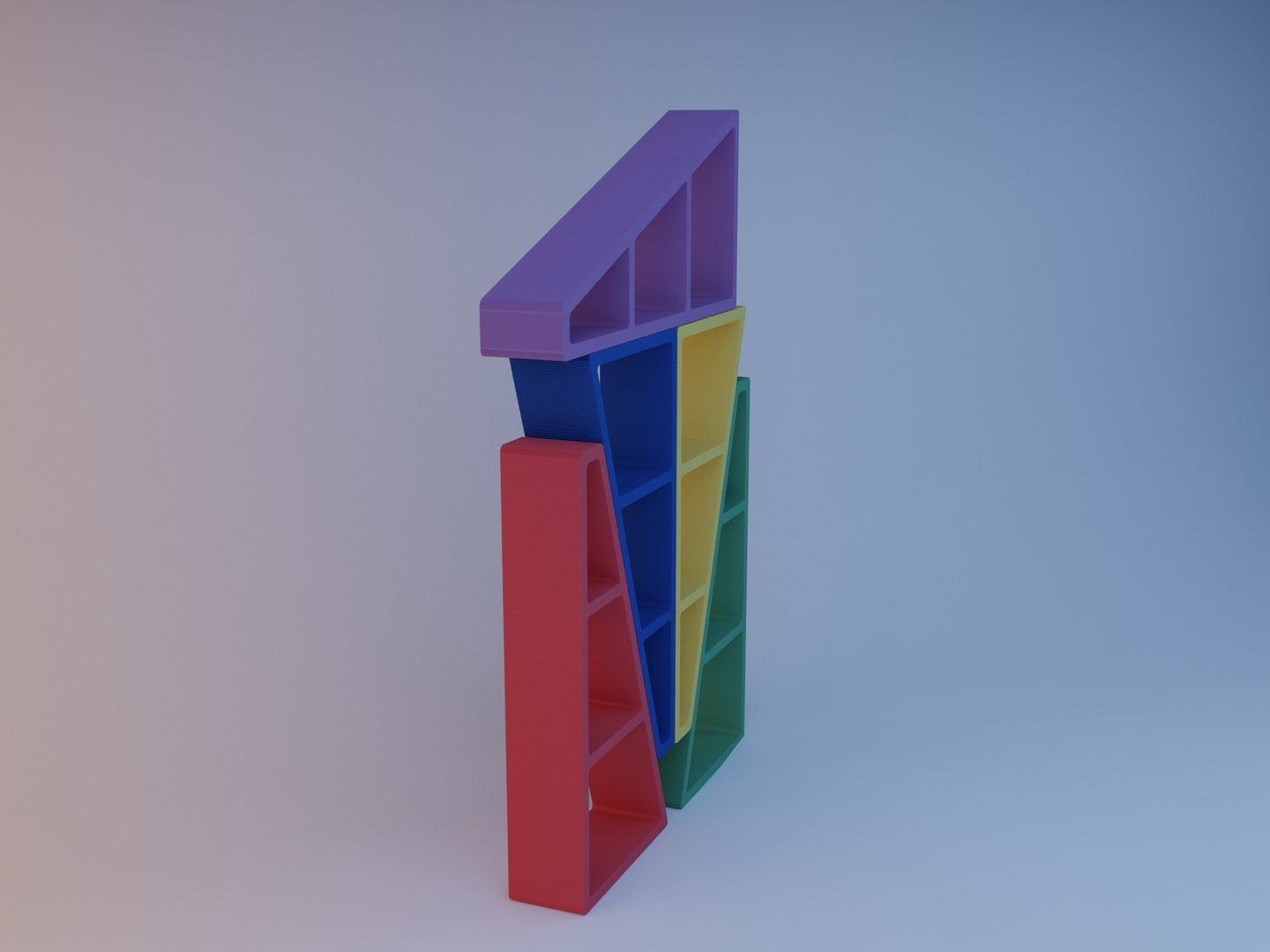 3D Cupboard Triangle Library Kids 3D Model - TurboSquid 1735972