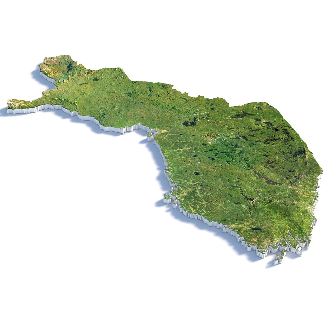 Finland Suomi Terrain Map 3D Model - TurboSquid 2336038