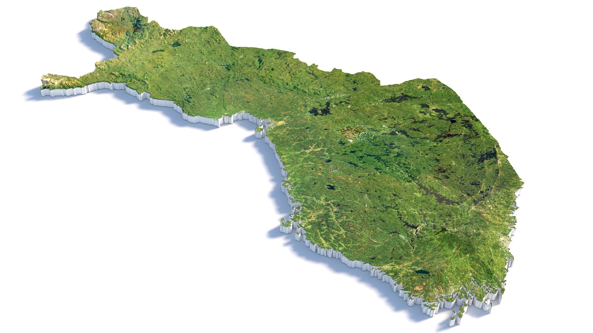 Finland Suomi Terrain Map 3D Model - TurboSquid 2336038