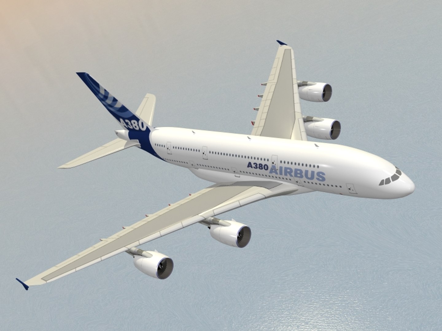 3d Model Airbus A380-800 House Colors