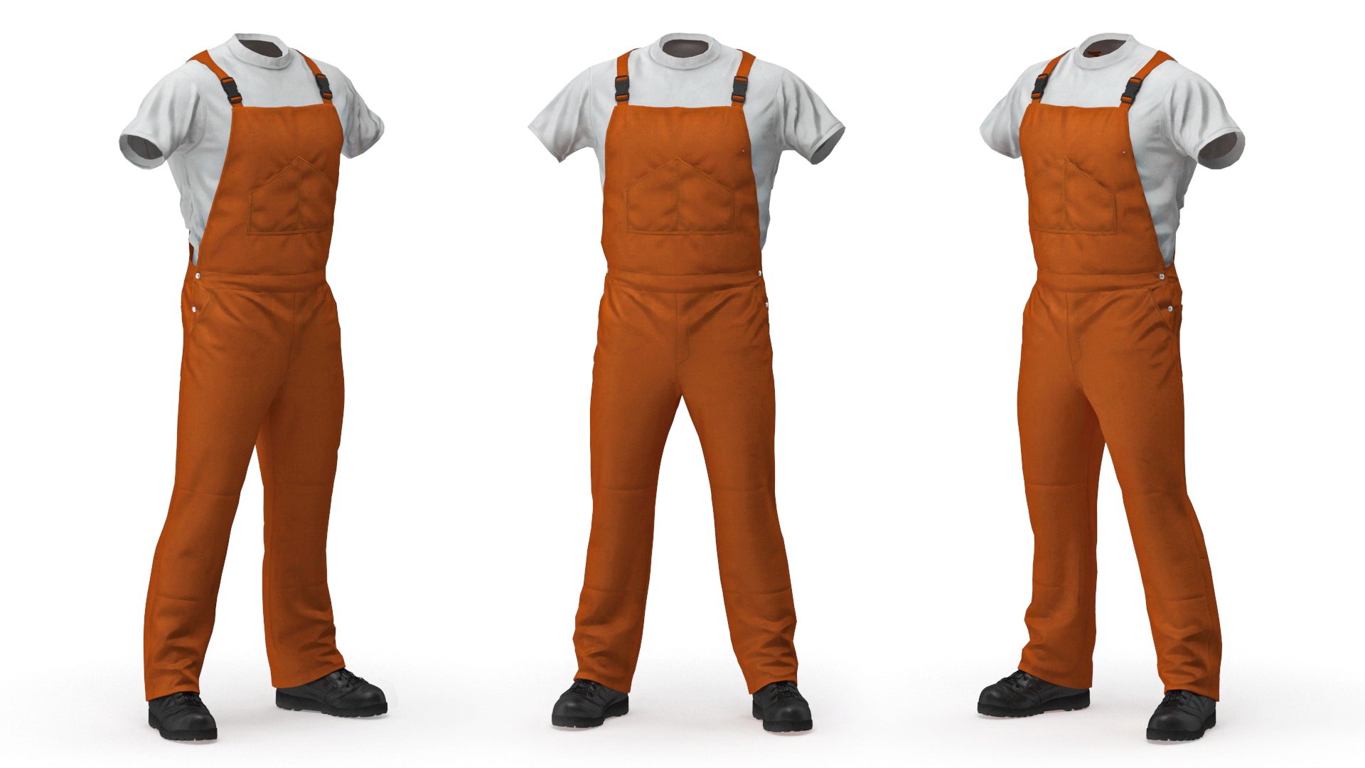 orange waterproof mens work c4d