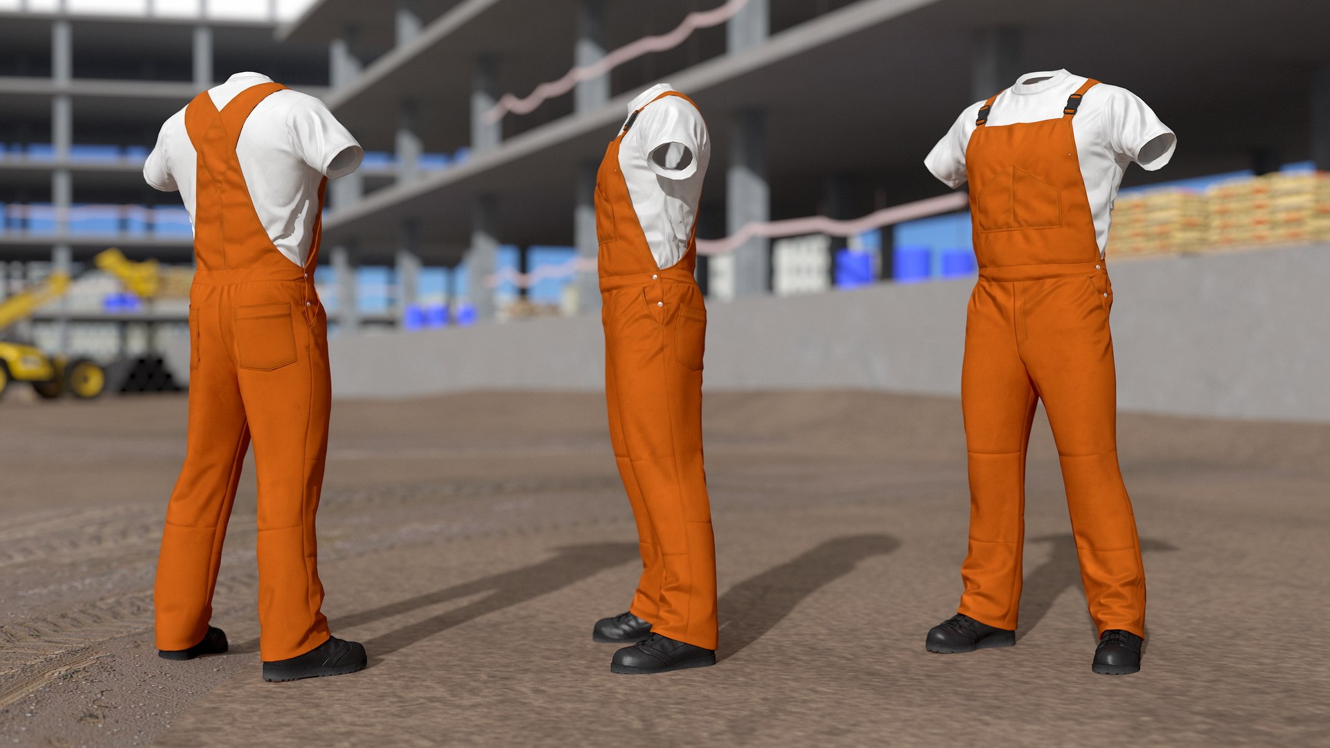 orange waterproof mens work c4d