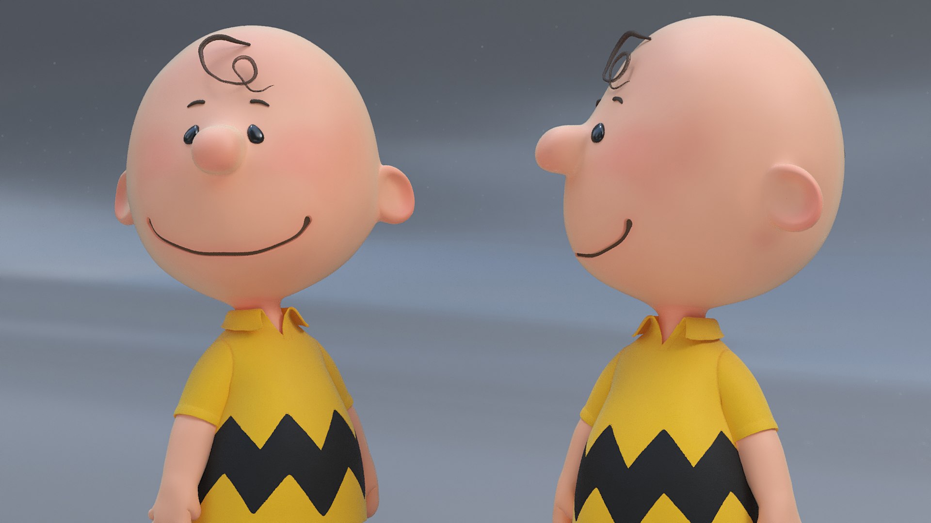 3D Charlie Brown Smiling Pose Model - TurboSquid 2320511