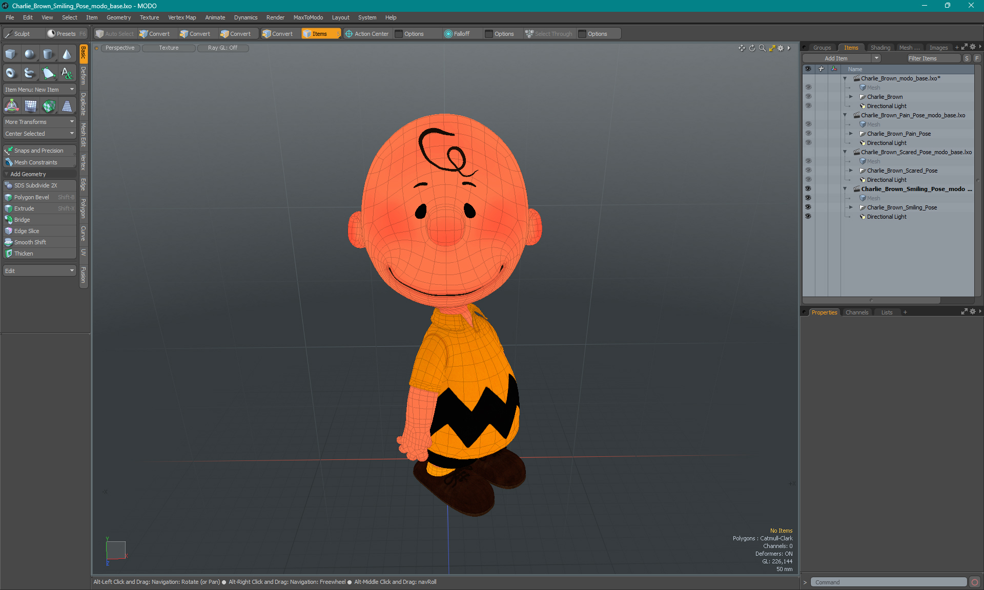 modelo 3d Charlie Brown sonriendo en pose - TurboSquid 2320511