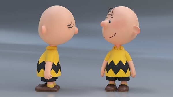 modelo 3d Charlie Brown sonriendo en pose - TurboSquid 2320511