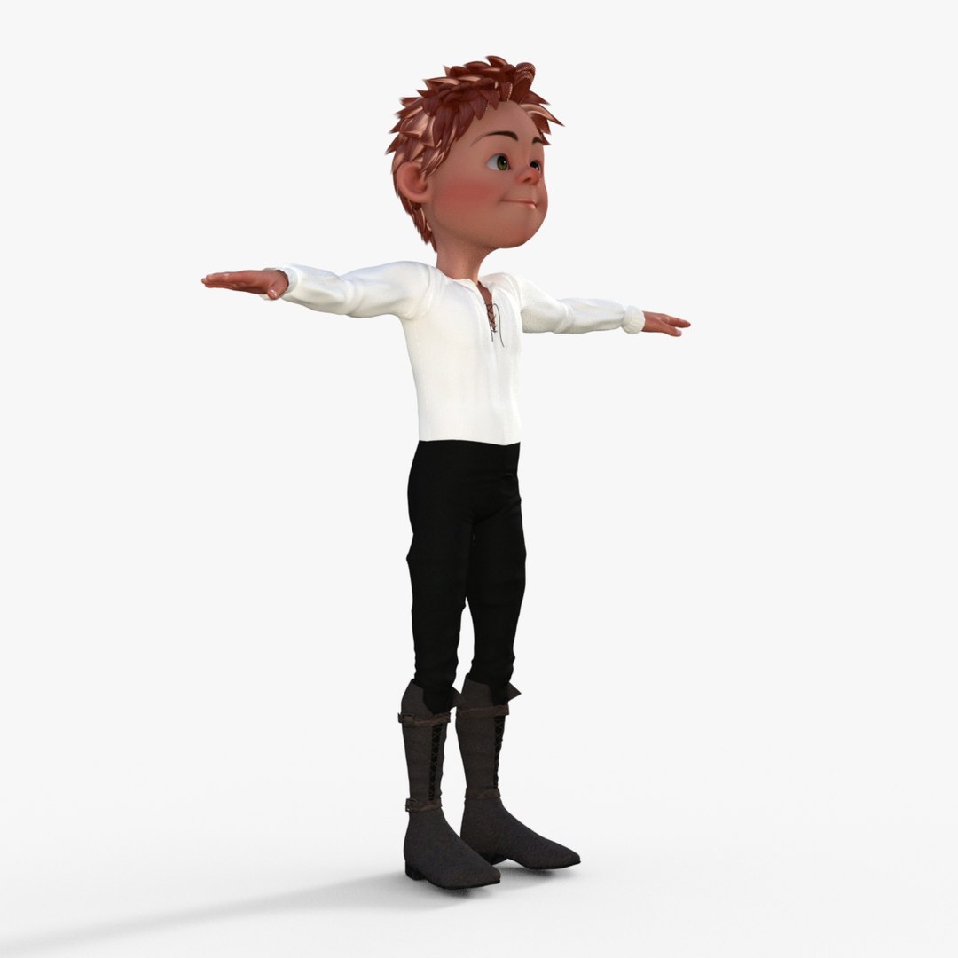 3D Cartoon Peasant Boy - TurboSquid 2146469