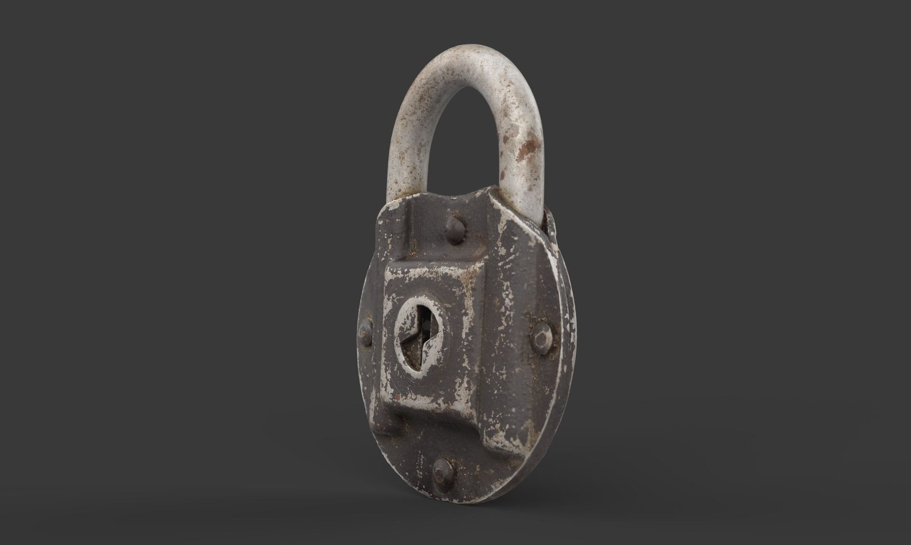 3D Old Metal Lock Model - TurboSquid 2196657