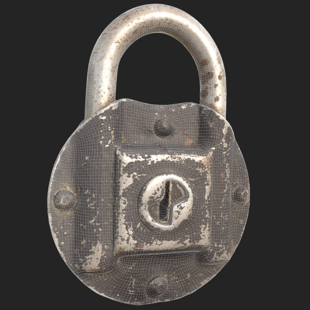 3D Old Metal Lock Model - TurboSquid 2196657