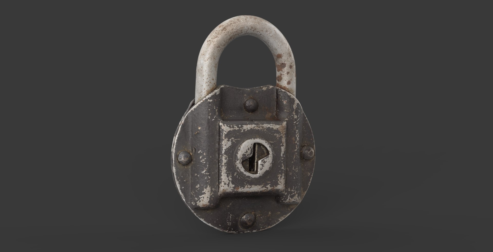 3D Old Metal Lock Model - TurboSquid 2196657