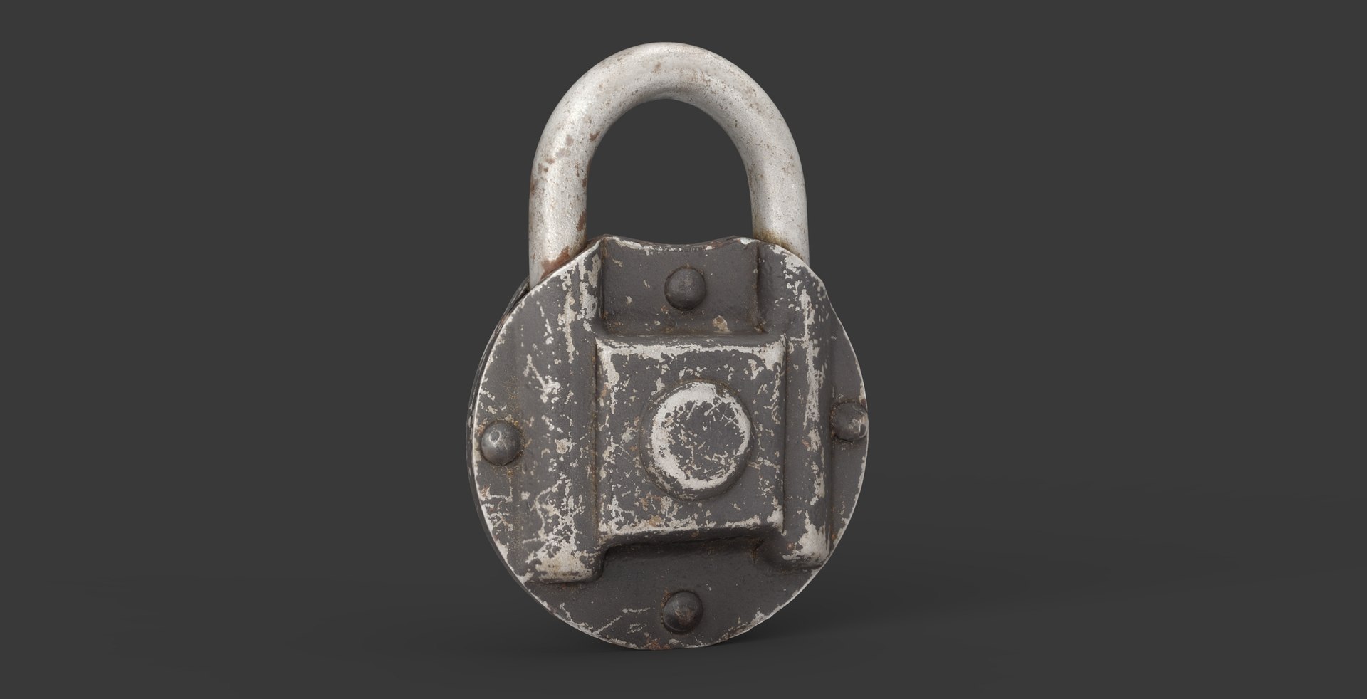 3D Old Metal Lock Model - TurboSquid 2196657