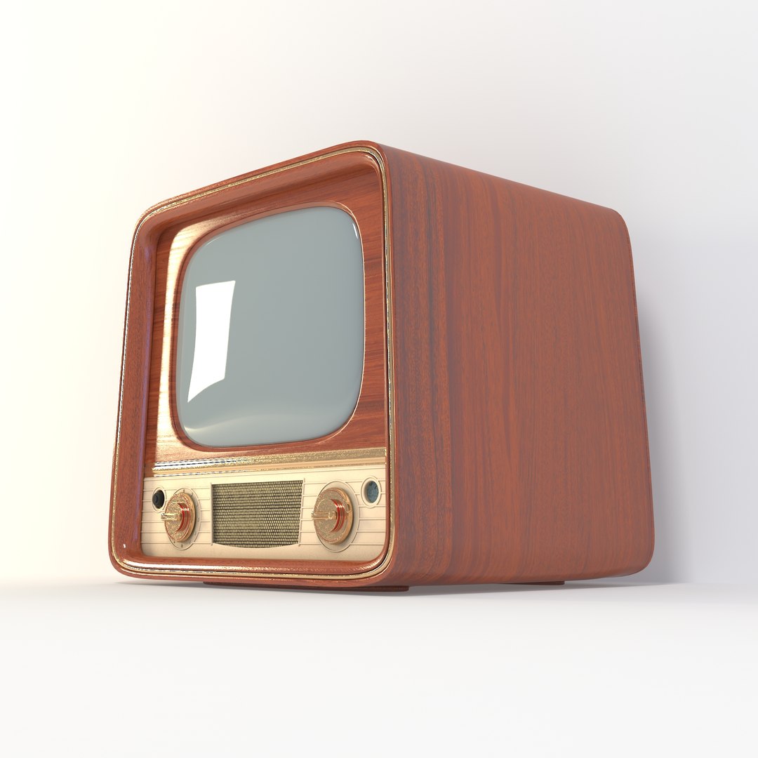 3d retro tv model