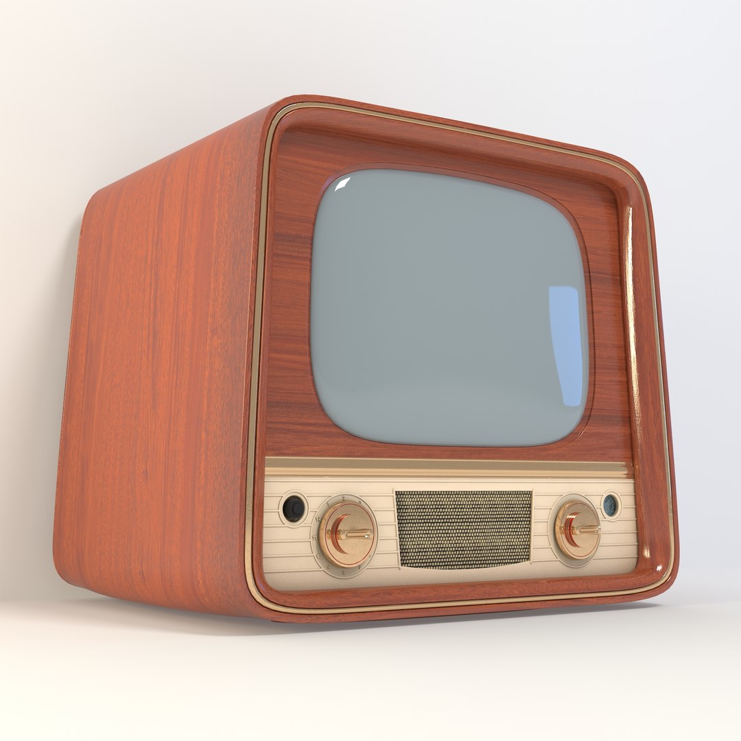 3d retro tv model
